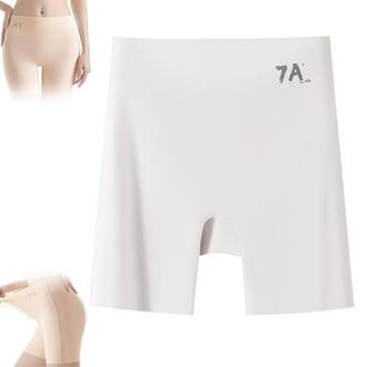 Generic Culotte en soie glacée Choosemuc 7A, sous-vêtement taille haute for femme, invisible, sans coutures, effet gainant, 3 en 1(White,XL)