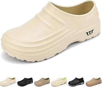 Generic Sabots Armadillo pour homme et femme, chaussures de chef Armadillo antidérapantes, confortables, légères et imperméables, Beige., 12.5 UK Men/ 13.5 UK