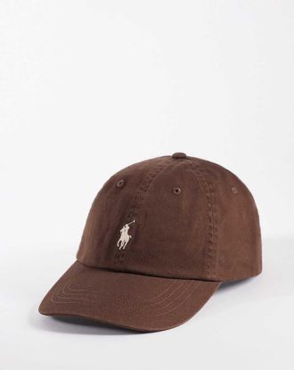 Polo Ralph Lauren Casquette de baseball &agrave; logo embl&eacute;matique - Marron-Brown