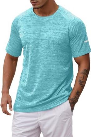 Generic T-shirts pour hommes en coton col rond l&eacute;ger haut loisirs confortable respirant extensible dans de nombreuses couleurs hommes t-shirts d&eacute;t&eacute; basiques t