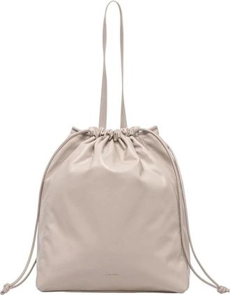 Calvin Klein Femme, Sacs, Beige, Taille: ONE Size Sac fourre-tout en polyur&eacute;thane avec poche int&eacute;rieure