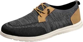 Generic Chaussons Courts Homme Noir Chaussures en toile pour hommes Pring Chaussures l&eacute;g&egrave;res et respirantes pour hommes, chaussures d&eacute;contract&eacute;es de grande ta