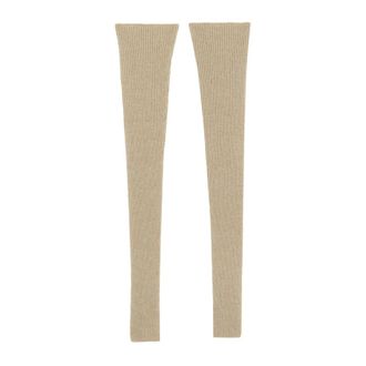 Cortana Manchons longs en maille avec passe-pouces - Femme - Accessoires - Beige - Taille: ONE Size