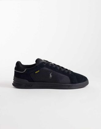 Polo Ralph Lauren Leder-Sneaker in Schwarz