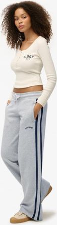 Superdry Athletic Essentials - Pantalon de jogging droit &agrave; logo - Gris chin&eacute;