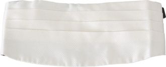 Dolce & Gabbana Homme, Accessoires, Blanc, Taille: XS Silk Cummerbund
