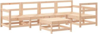 vidaXL Salon de jardin 6 pcs Bois de pin massif vidaXL