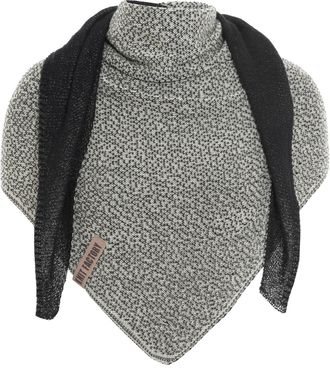 Knit Factory Ella Dreieckstuch - Dreieckstuch Damen - Fein Gestrickter Damen Schal - Halst&uuml;cher f&uuml;r Damen - F&uuml;r Fr&uuml;hling und Sommer - Baumwollmix - 180x70 cm - Ecr