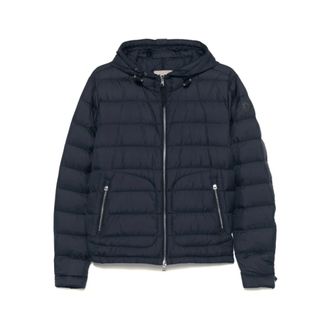 Moncler Marineblaue Sestriere Daunenjacke mit Kapuze - - Jackets - Herren - Blau - 3XL