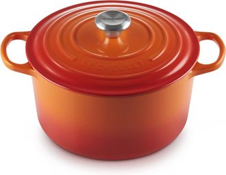 LE CREUSET Le Creuset Hoher runder Br&auml;ter aus Gusseisen, 26cm, Ofenrot, 21195260902430