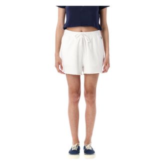 Polo Ralph Lauren Femme, Shorts, Blanc, Taille: 38 FR Short Doux en Molleton