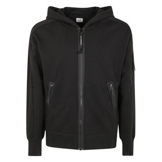 C.P. Company Erh&ouml;hter Fleece Rei&szlig;verschluss Kapuzenpullover - - Sweatshirts & Hoodies - Herren - Schwarzk - L