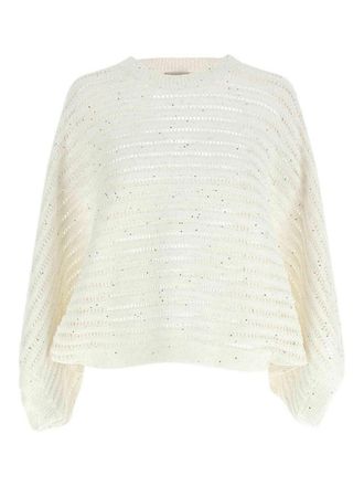 PESERICO Pull Col Rond - Blanc