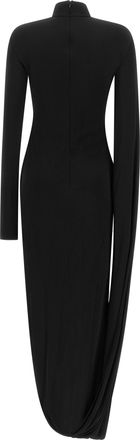 Giuseppe Di Morabito Draped Panel Viscose Dress - Black