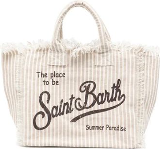 MC2 Saint Barth Femme, Sacs, Beige, Taille: ONE Size Vanity Linen Tote Bag