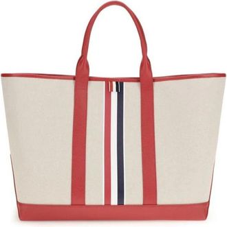 Thom Browne Gestreifte Canvas-Tragetasche - - Bags - Herren - Mehrfarbig - ONE SIZE