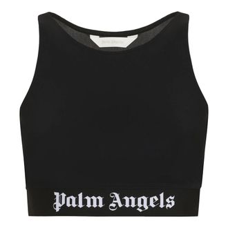 Palm Angels Technisches Crop-Top aus Funktionsmaterial - - Tops - Damen - Schwarzk - XS