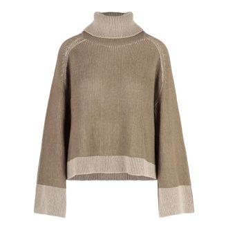 Bomboogie Femme, Pulls, Beige, Taille: 38 FR Pull en m&eacute;lange de viscose &agrave; col roul&eacute;