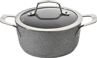 Ballarini Salina Kochtopf aus Aluminium mit Glasdeckel, 24 cm, mit Antihaftbeschichtung, für alle Herdarten