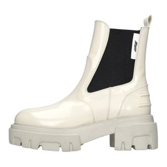 Msgm Msgm, Femme, Chaussures, Blanc, Taille: 39 EU Bottines en Cuir et Tissu