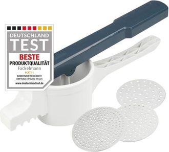 Fackelmann Fackelmann easyprepare Spätzlepresse für Kartoffeln, Spätzle, Spaghettieis & Co - Presse mit 3 Lochscheiben mit verschiedenen Stärken (2 - 3 mm) - Rob