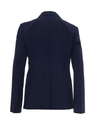 Max Mara Womens Blazer Lamine Blue Jacket
