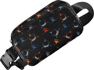 Generico Taillentasche für Damen, modische Hüfttasche für Herren, verstellbar, mit reflektierenden Streifen, vielseitig, elegant, für Schlüsseltasche aus Stoff