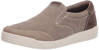 Nunn Bush Homme Kore City Walk Canvas MOC Toe Slip-on Basket, Stone, 39.5 EU