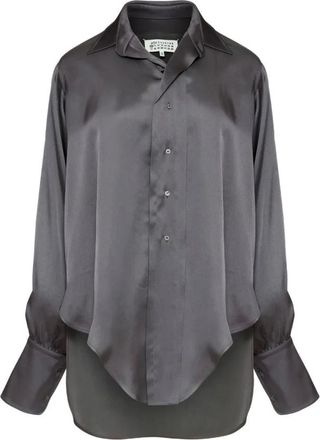 Maison Margiela Femme, Blouses et Chemises, Gris, Taille: 34 FR Chemise &agrave; manches longues