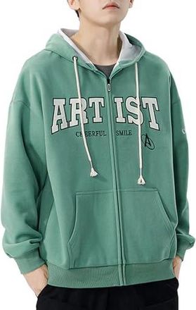 Generic Sweat à capuche pour homme avec fermeture éclair, sweatshirts pour hommes, sweat à capuche manches longues avec poches, veste de survêtement décontrac