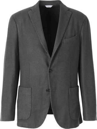 Boglioli blazer à appliqué fleur - Gris