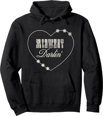 Trendy Apparel Midwest Darlin Heart and Spurs Style Frame Pullover Hoodie