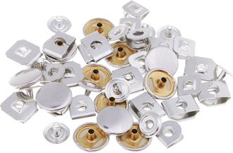 Hellery 12 S&auml;tze Rock Hosen Haken & &Ouml;sen Verschluss Set 15mm