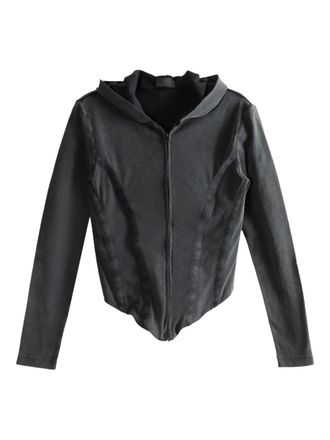 Balenciaga hoodie &agrave; fermeture zipp&eacute;e - Gris