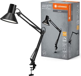 Ledvance Office Line Desk Retro Clip 9W 830 Dimmable Black