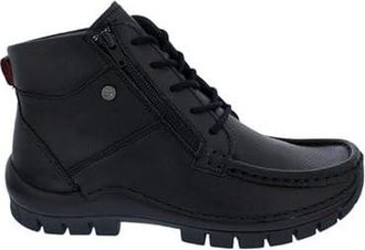 Wolky Boost Bootie 0474030-000 Coffre-fort en cuir lisse avec lacets et fermeture &Eacute;clair Noir, Noir, 37 EU