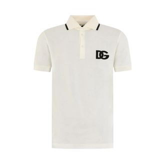 Dolce & Gabbana Homme, Tops, Blanc, Taille: L Polo Chemises