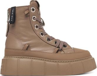 INUIKII Schn&uuml;rschuhe Leather Matilda 1001.002.0042.163 Dunkelbeige