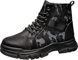 Generic Bottines dhiver pour homme - Imperm&eacute;ables - Avec lacets - Doubl&eacute;es - Antid&eacute;rapantes - Pour le trekking - Bottes de neige chaudes - En cuir - &Agrave; lacets,