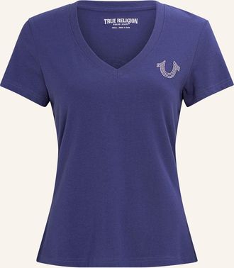 True Religion T-Shirt Buddha Crystal lila