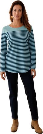 Daxon by - Tee-shirt &eacute;vas&eacute; manches longues