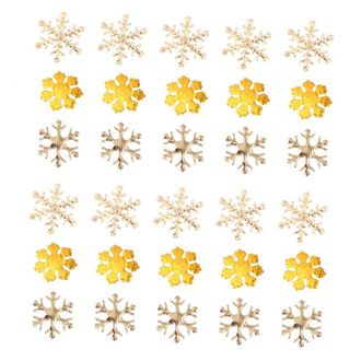 Cabilock 500st&uuml;cke Weihnachts-Schneeflocken-konfetti Goldene Deko F&uuml;r Festliche Anl&auml;sse F&uuml;r Hochzeiten Und Partys Und Gro&szlig;e Schneeflocken