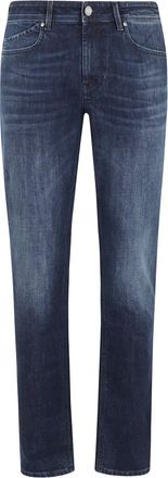 Re-hash jean slim à effet délavé - Bleu