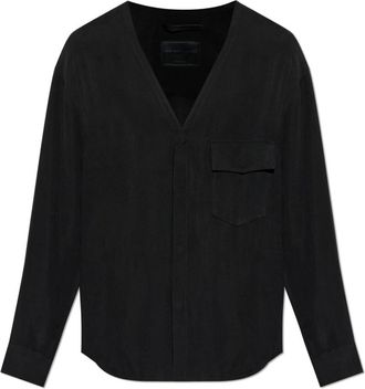 Giorgio Armani Homme, Chemises, Noir, Taille: L Chemise Avec Poche
