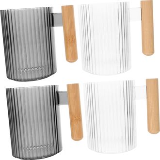 BESPORTBLE 4 St&uuml;ck Teiliges Zahnb&uuml;rstenbecher Kunststoff Gro&szlig;e Kapazit&auml;t Wiederverwendbar Multifunktional als Mundsp&uuml;lbecher und Zahnputzbecher Modernes Design T