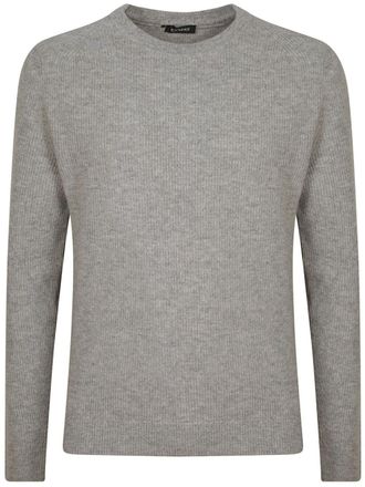 Cenere GB pull en maille à design nervuré - Gris