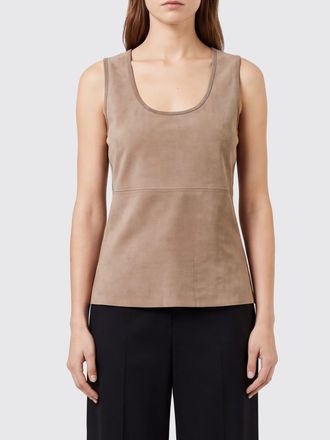 Max Mara Schulterfreies Top von aus Schurwolle und Kaschmir