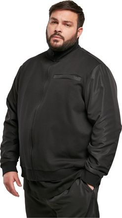 Urban Classics Herren Organic and Recycled Fabric Mix Track Jacket Black, XL