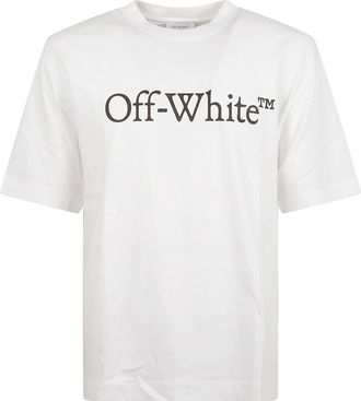 Off-white Homme, Tops, Blanc, Taille: S T-Shirt de Skate Bookish
