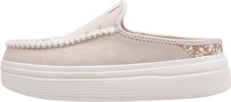 HeyDude Wendy Espadrille Retro Palm, Zapatos sin Cordones para Mujer, Pale Pink/White, 38